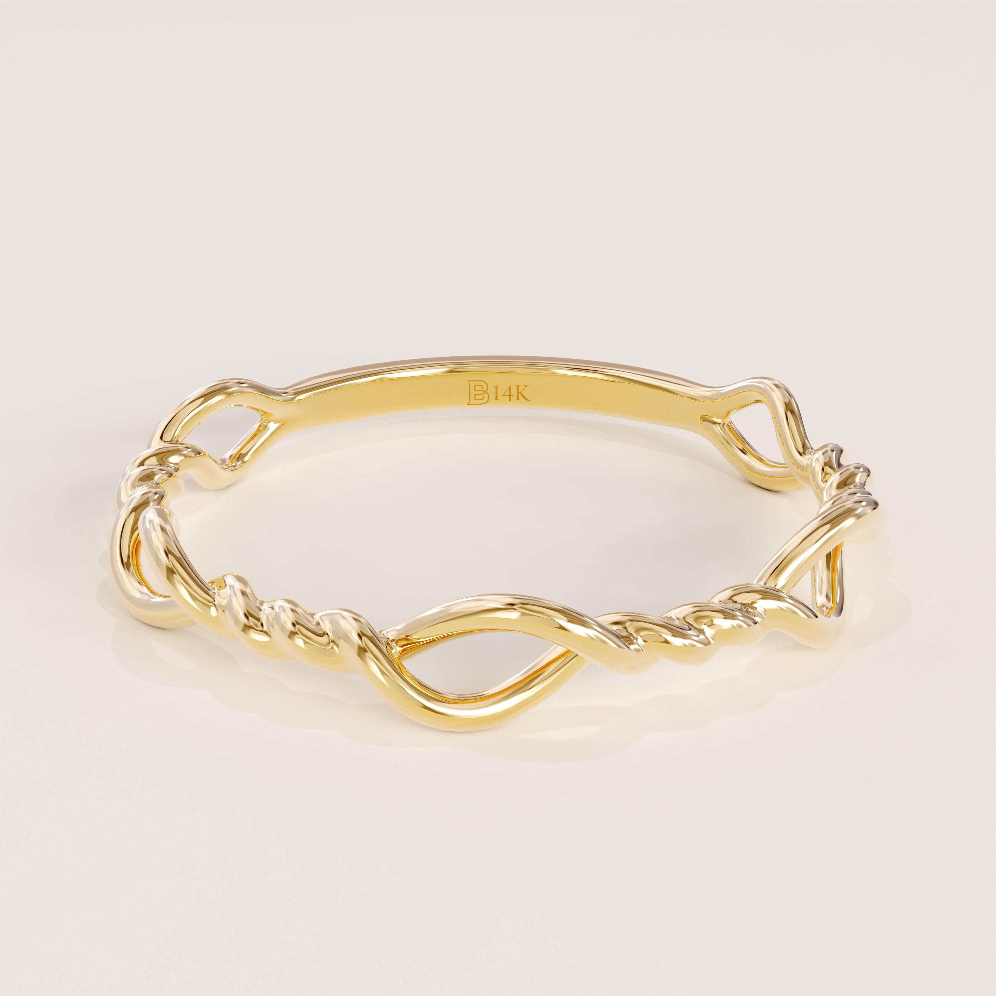 TWISTED WIRE STACKING RING | BRENNMORE